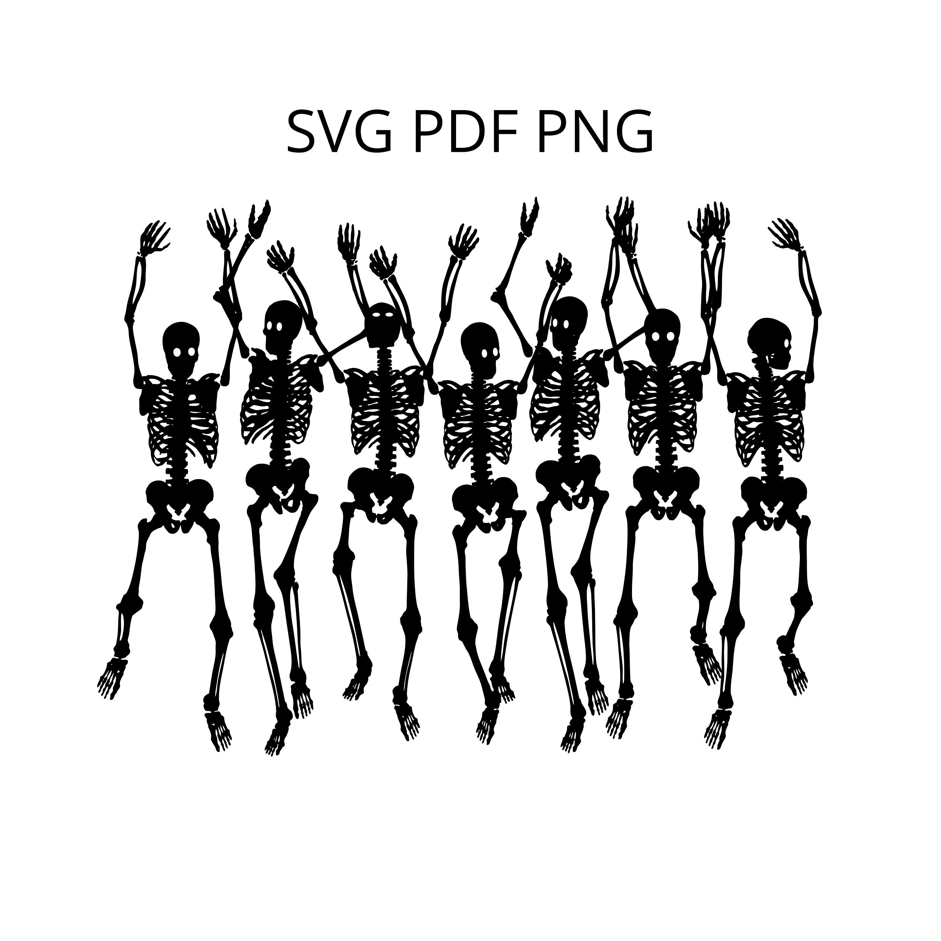 Dancing Skeletons SVG, Skeleton Funny Dance SVG, Skeleton Group SVG ...