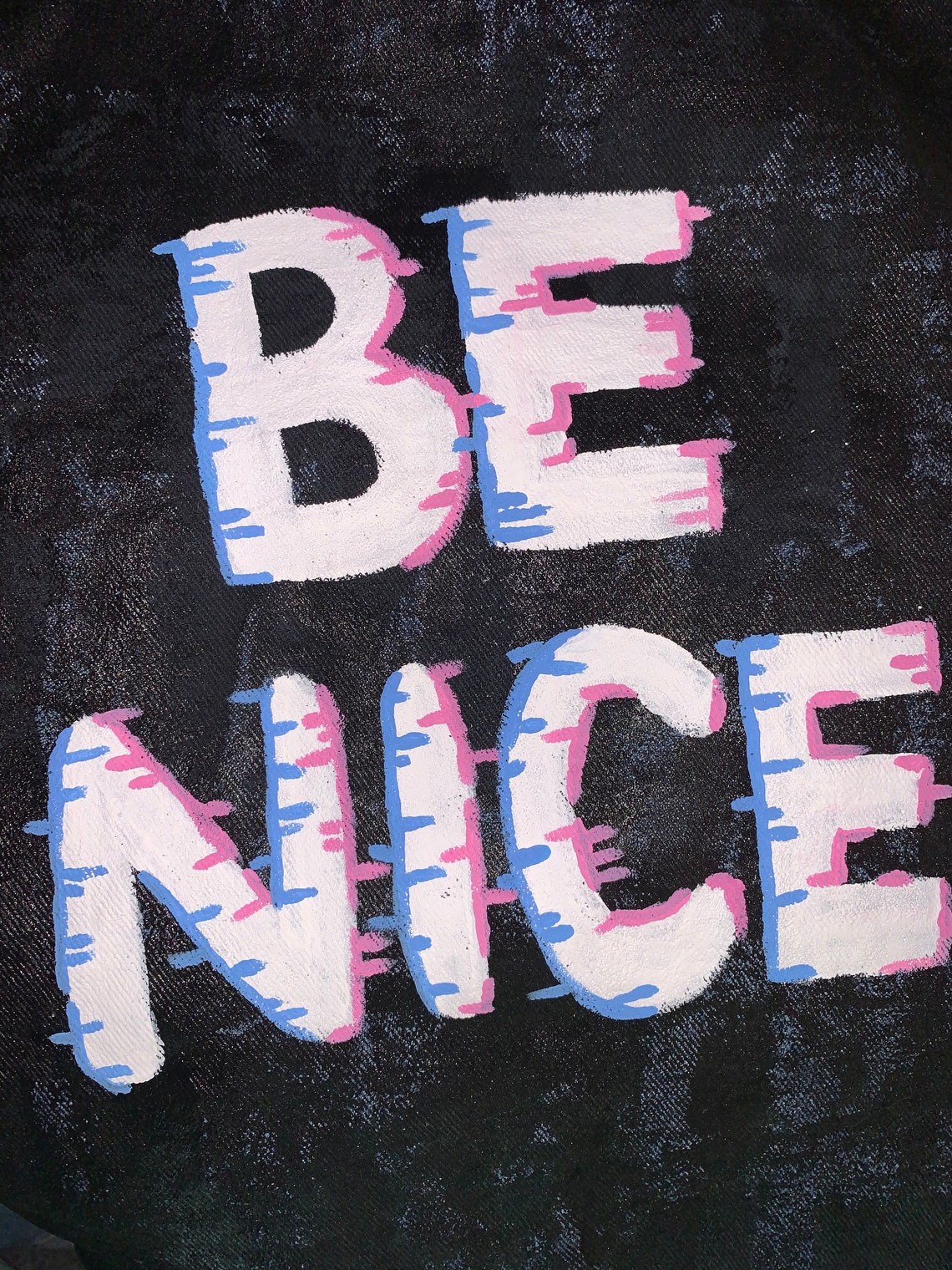 BE NICE Painted Denim Jacket - Etsy