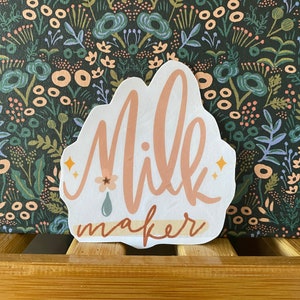 Milk Maker Waterproof Sticker, Breastfeeding Sticker, Breast Milk ...