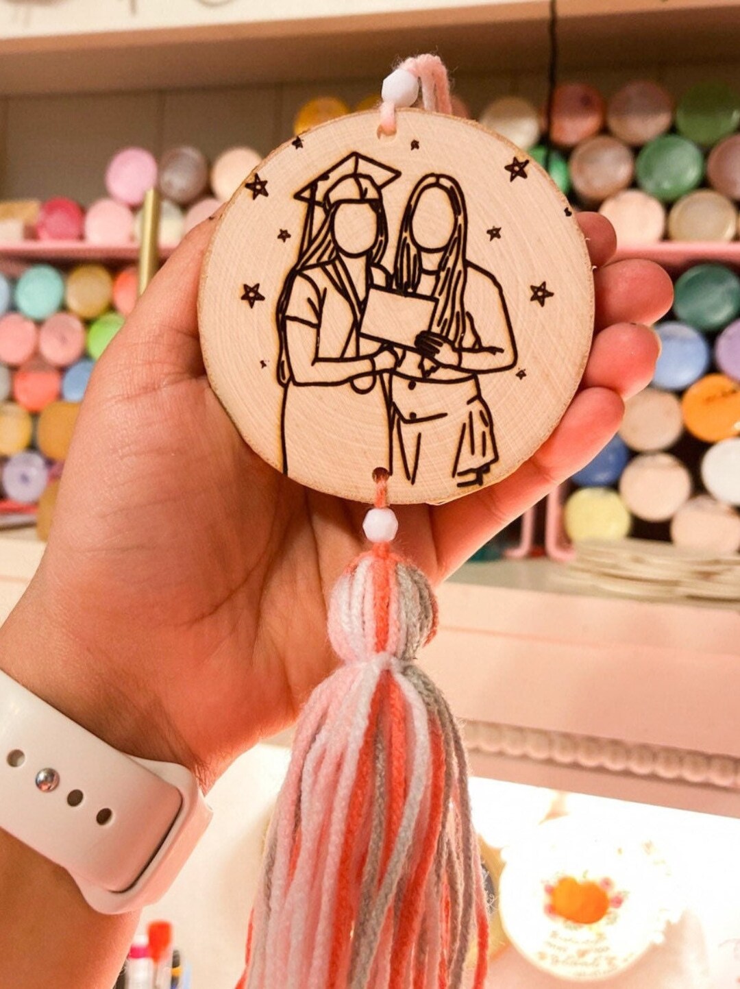 Custom Portrait Car Charm, Custom Engraving, Custom Engraved Keychain ...