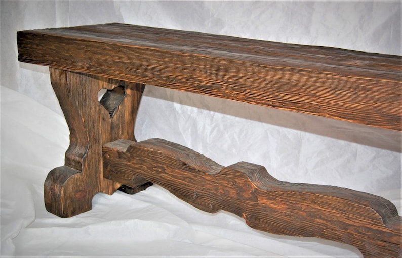 WOODEN BENCH Medieval Rustic Style - Etsy