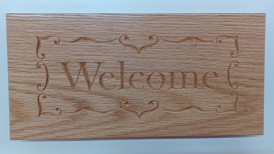 Carved Welcome Sign - Etsy