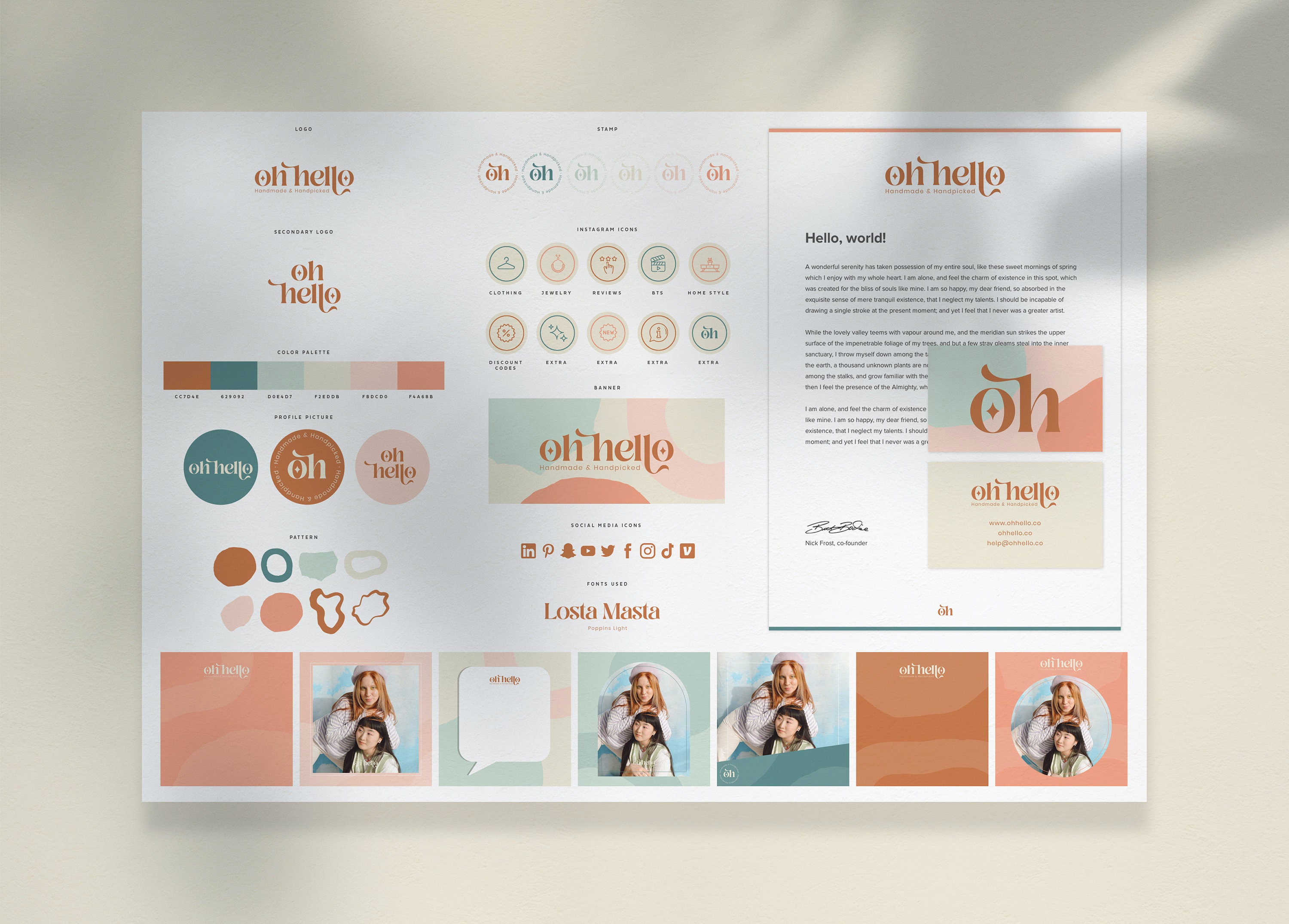 Brand Identity Kit Custom Logo With Social Media Branding Kit - Etsy UK