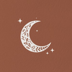 Premade Boho Logo, Folk Logo, Gypsy Logo, Moon Logo, Minimalist Logo ...