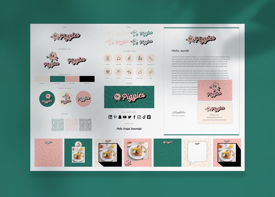 Brand identity kit Custom Logo with social media branding kit | Etsy