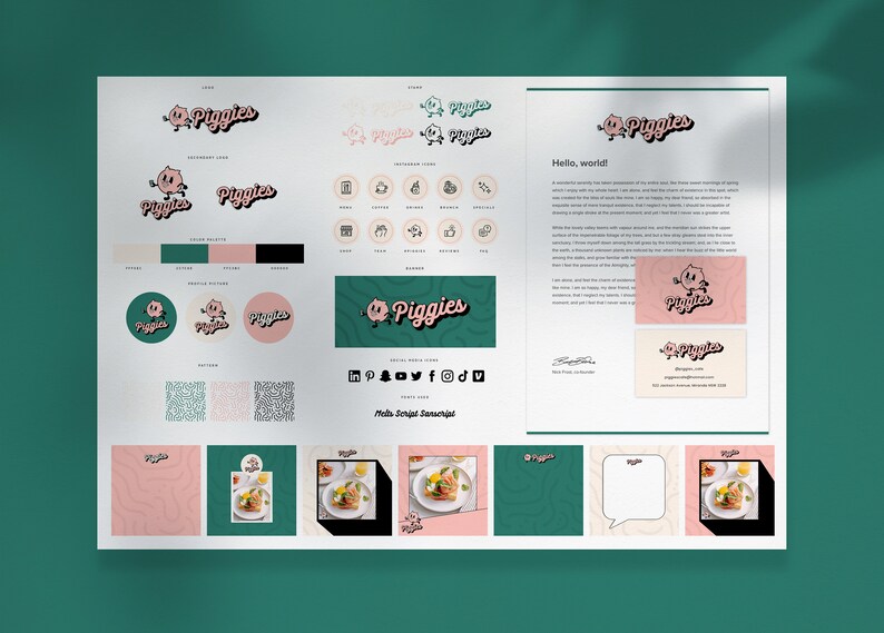 Brand Identity Kit Custom Logo With Social Media Branding Kit | Etsy