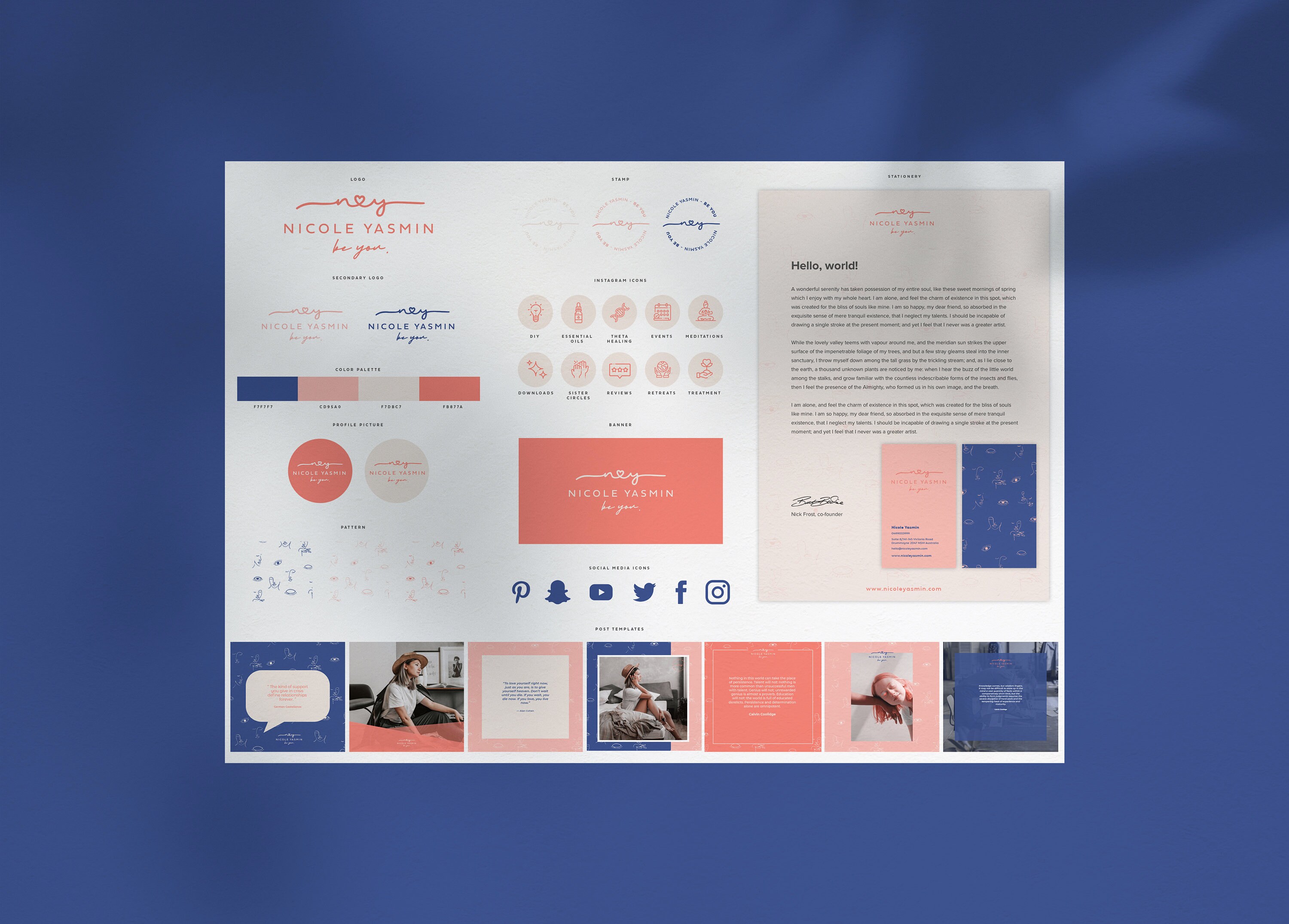 Brand identity kit Custom Logo with social media branding kit | Etsy