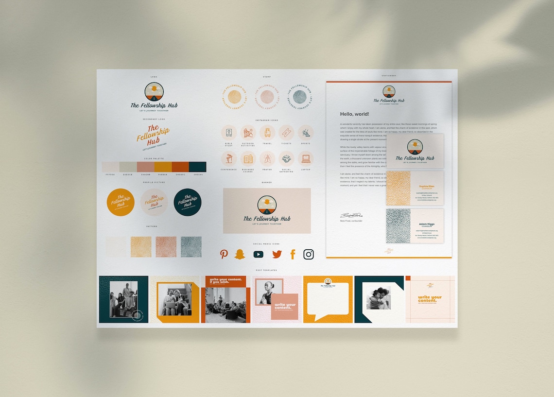 Brand Identity Kit Custom Logo With Social Media Branding Kit - Etsy