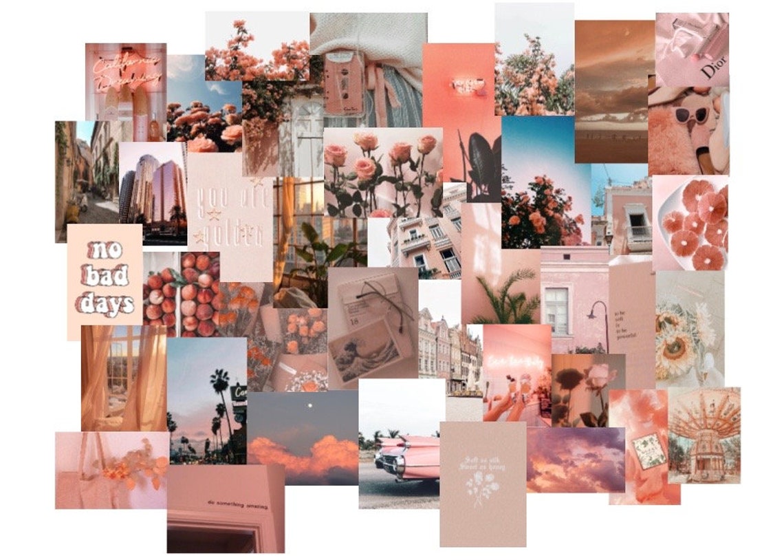 Just Peachy Collage Kit Photo Collage - Etsy