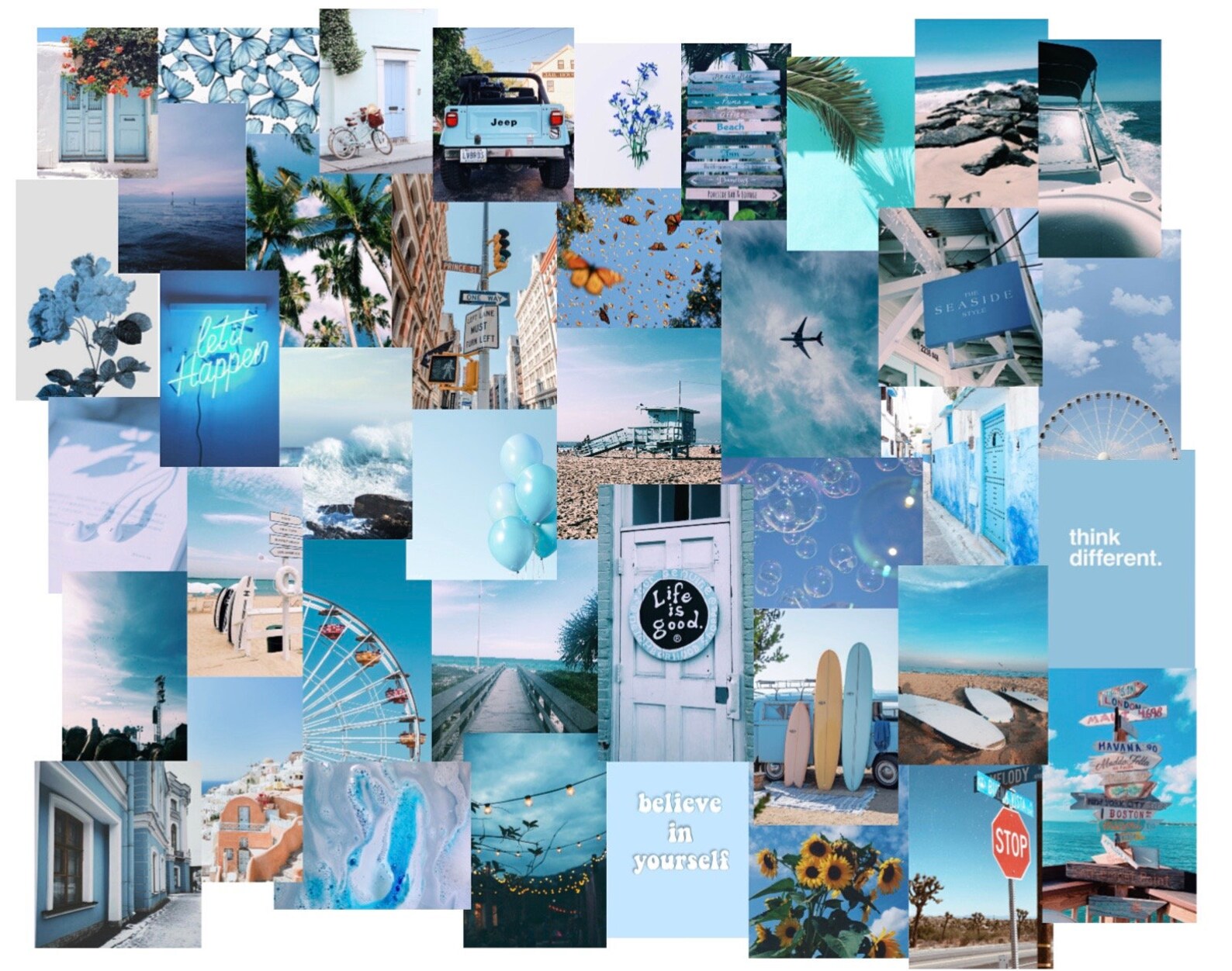 Into the Blue Collage Kit Photo Collage DIGITAL DOWNLOAD - Etsy