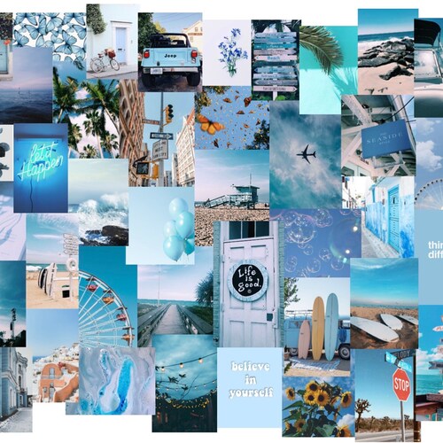 Light Blue Photo Collage Kit - Etsy