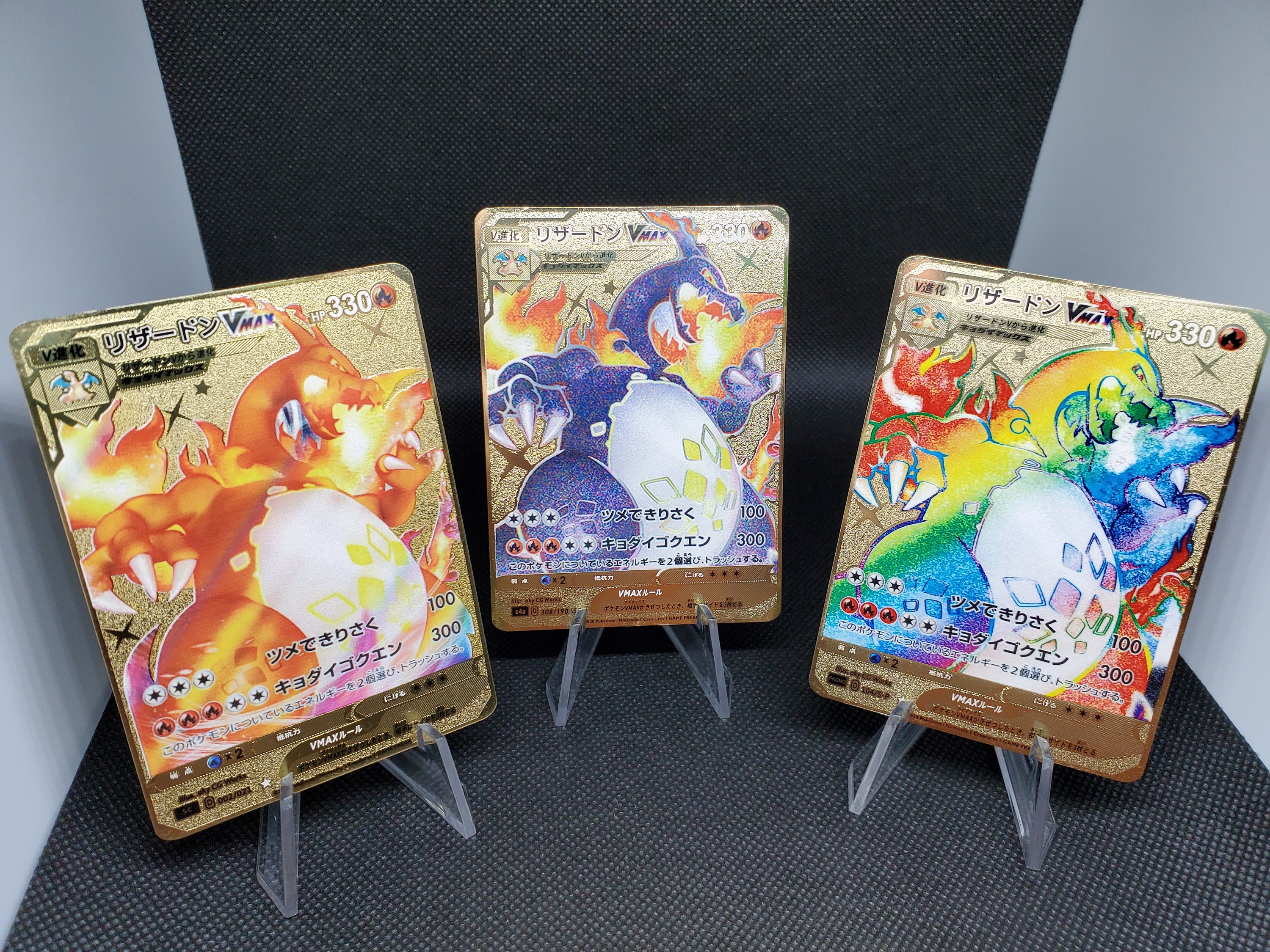 Charizard VMAX Japanese Custom Metal Pokemon Card Set - Etsy