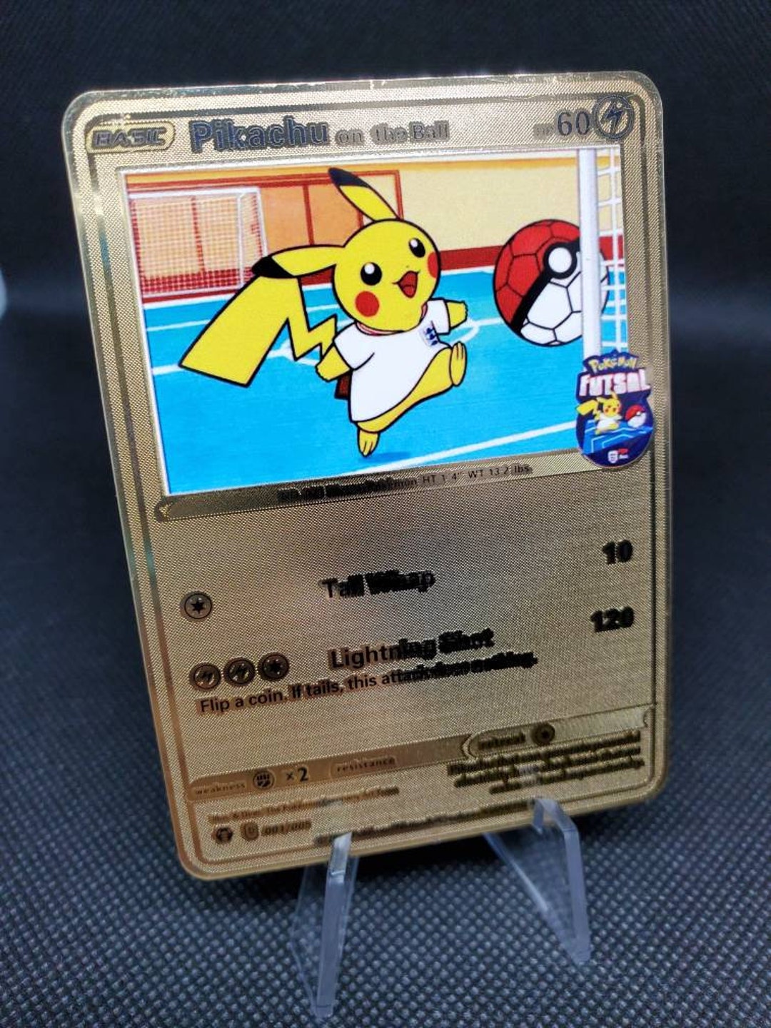 Pikachu on the Ball Promo Custom Textured Metal Pokemon Card - Etsy