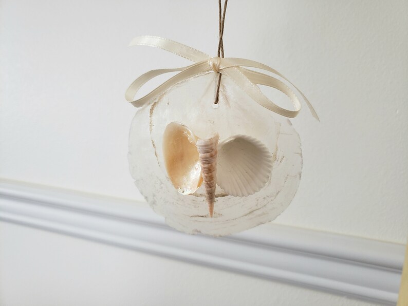 Pair of Capiz Shell Ornament Handmade Beautiful Natural - Etsy