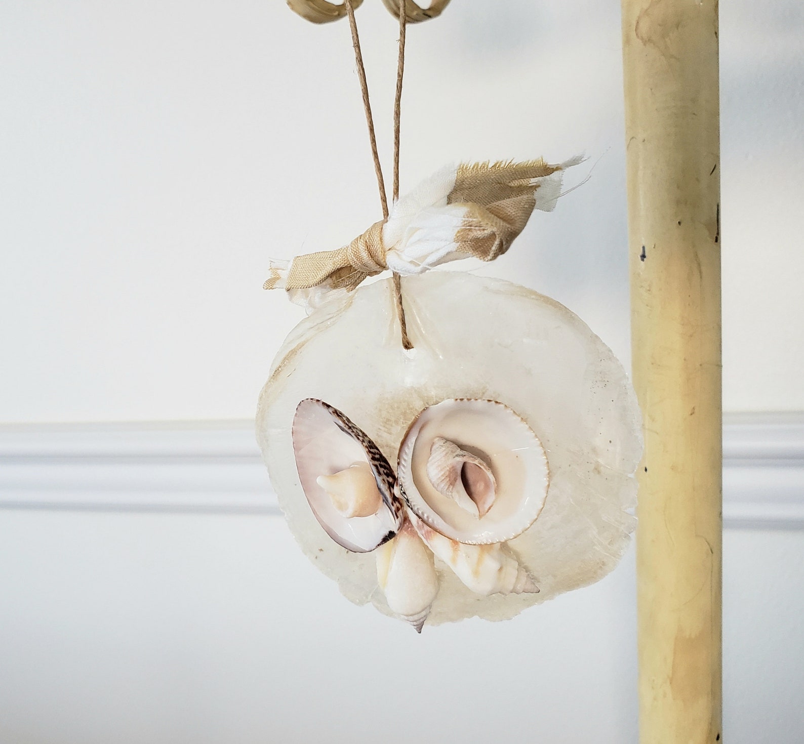 Pair of Capiz Shell Ornament Handmade Beautiful Natural - Etsy