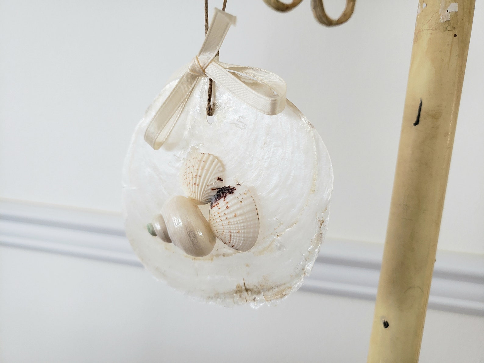 Pair of Capiz Shell Ornament Handmade Beautiful Natural - Etsy