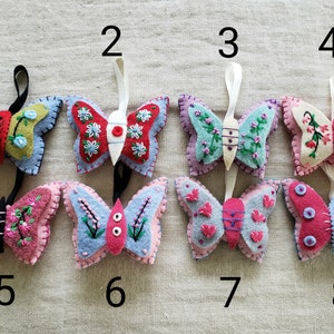 Wool Butterfly Ornament Handmade Beautiful Custom Colors - Etsy