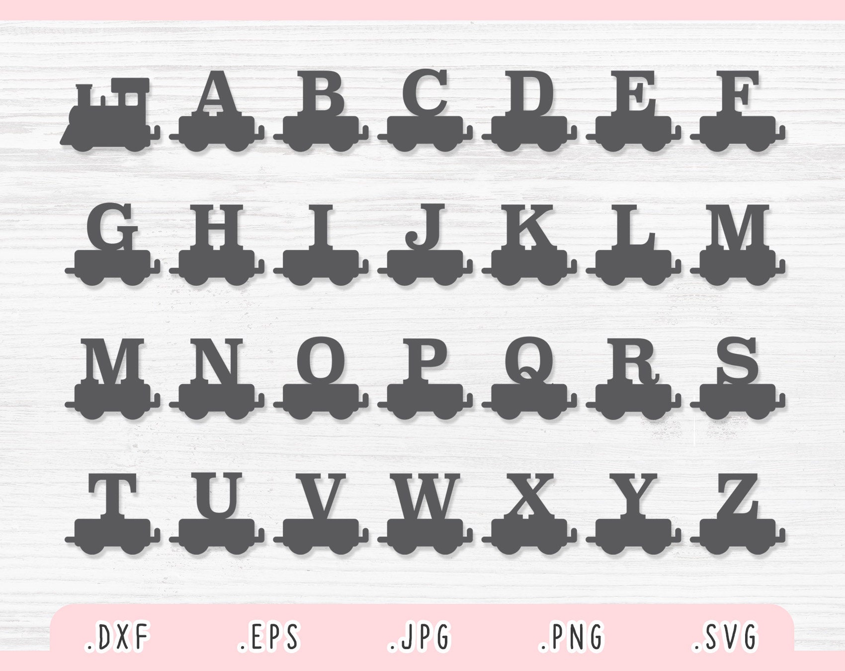 Alphabet SVG Alphabet Toy Train Svg A to Z Train Svg | Etsy