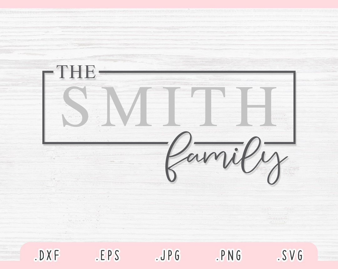 Family Monogram SVG, Monogram SVG, DXF, Jpg, Png, Eps, Family Last Name ...