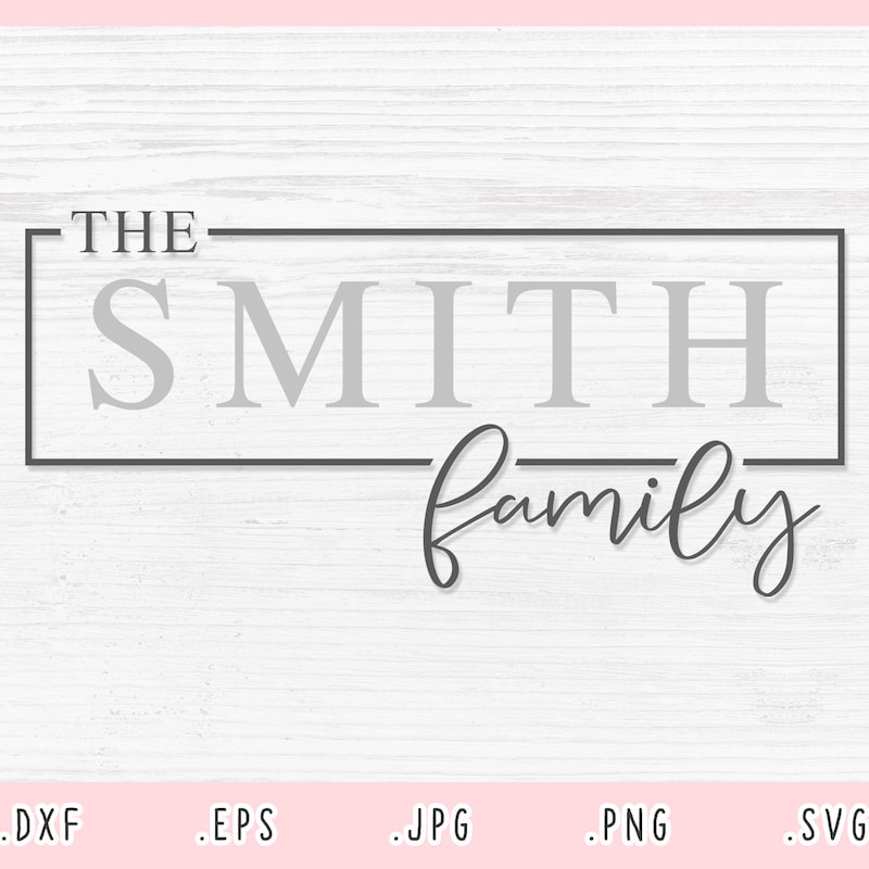Last Name Svg - Etsy