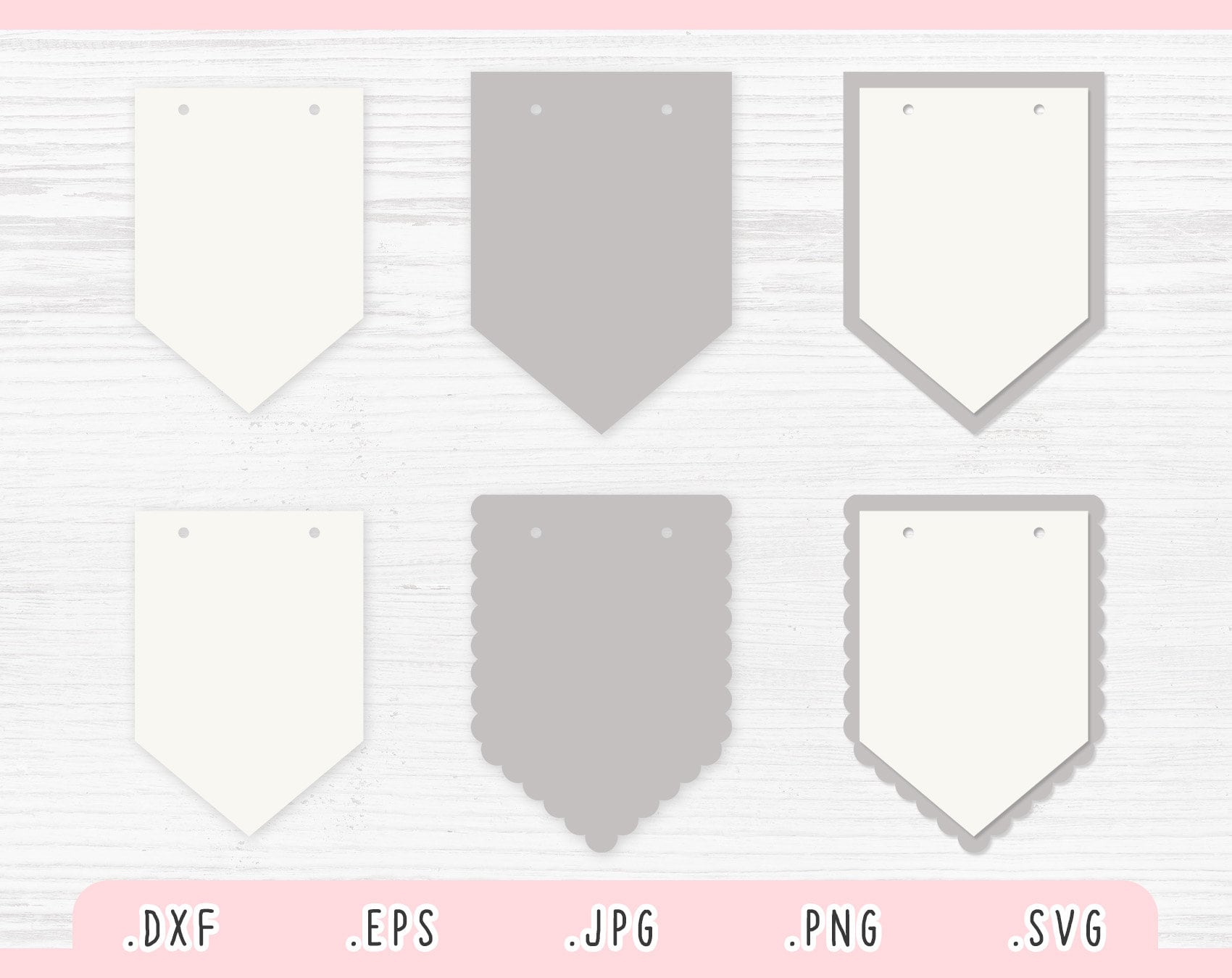 Banners SVG Pennant Svg Bunting Flag Svg Cut File for | Etsy