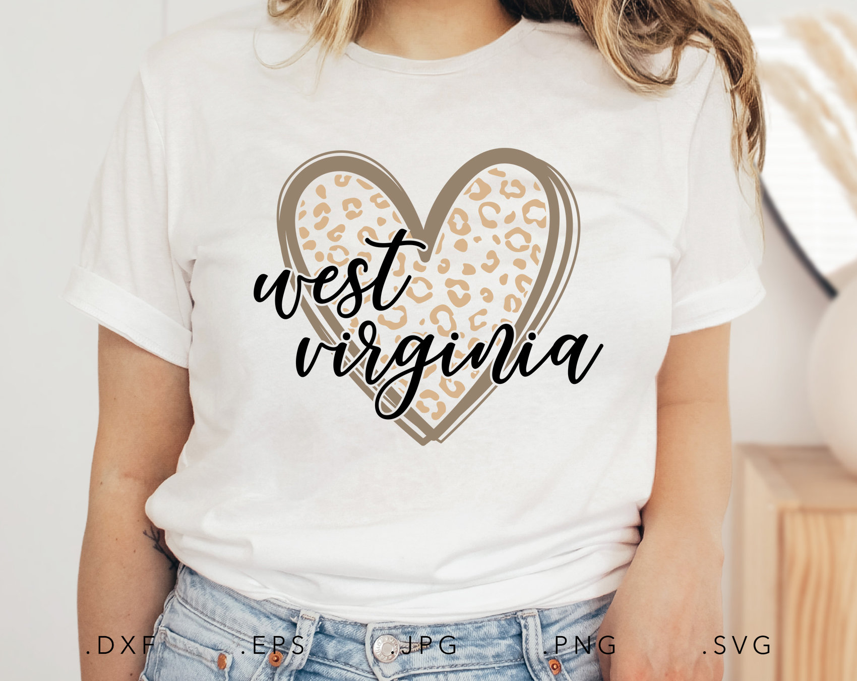 West Virginia Heart Leopard SVG DXF JPG Png Eps Cricut - Etsy