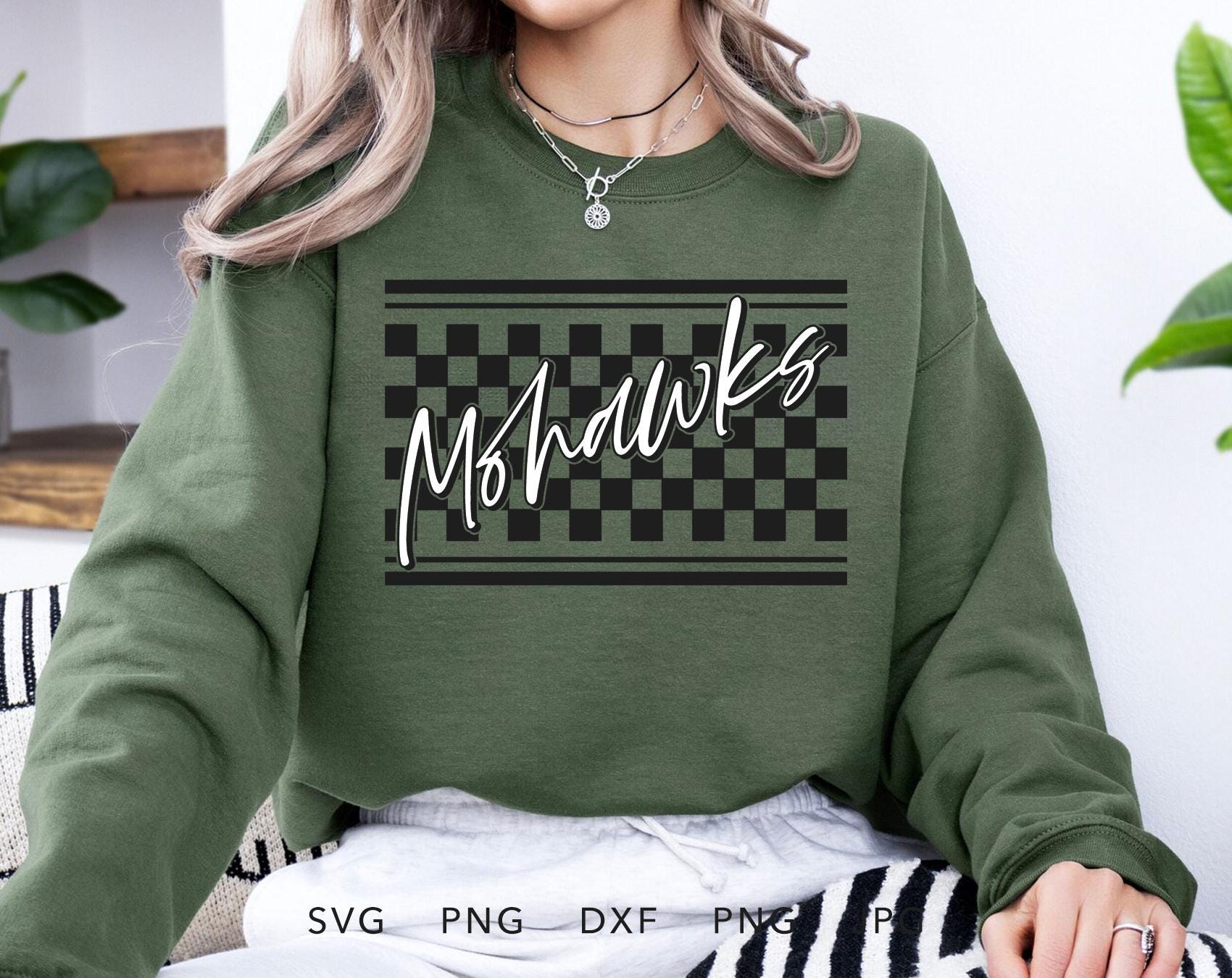 Mohawks Checkered SVG, PNG, Dxf, Jpg, Eps, Retro Mohawks Sport Shirt ...