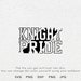 Knight Pride SVG, PNG, Dxf, Jpg, Eps, Knights Shirt Sublimation ...