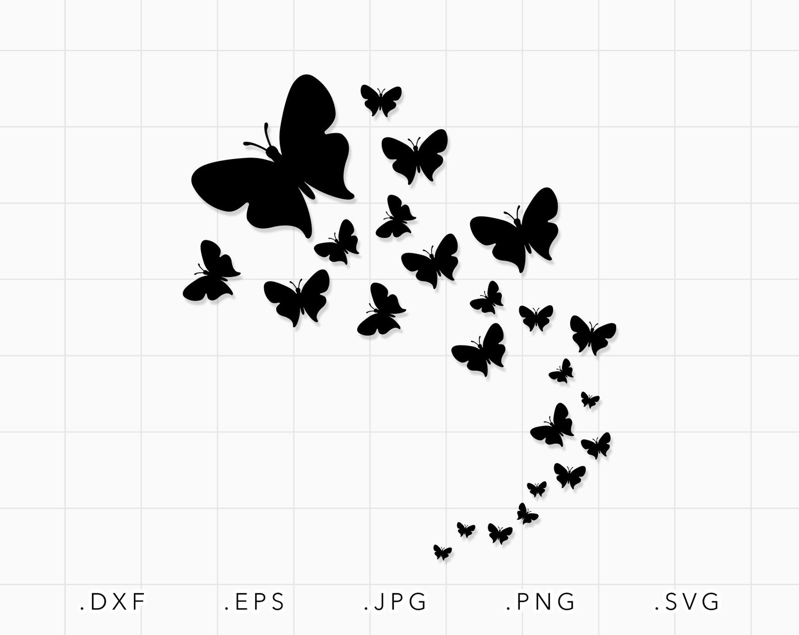 Butterfly SVG, Butterfly DXF Eps, Butterflies Svg, Flying Butterflies ...