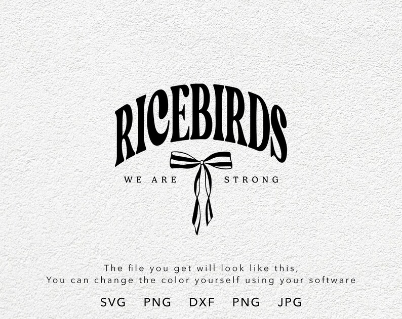 Ricebirds Coquette SVG, PNG, Dxf, Jpg, Eps, Trendy Arched Ricebirds ...