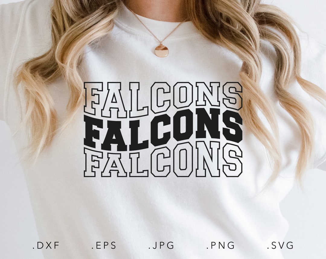 Falcons Stacked Varsity SVG, PNG ,dxf, Jpg, Eps, Falcons Wavy ...