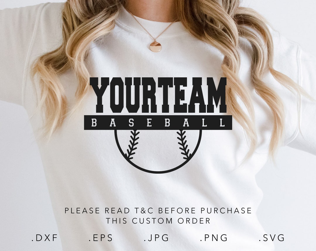 Custom Baseball Spirit Shirt SVG, Dxf, Jpg, Png, Eps, Baseball Template ...