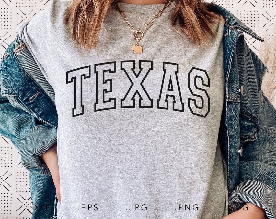 Texas Varsity Letters SVG DXF JPG Png Eps Cricut Silhouette Cut File - Etsy
