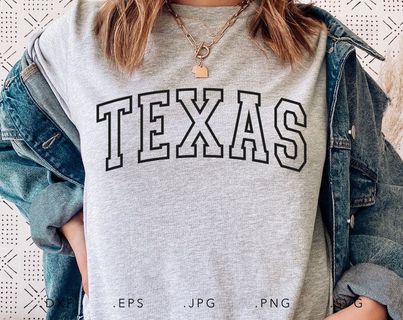 Texas Varsity Letters SVG DXF JPG Png Eps Cricut Silhouette - Etsy