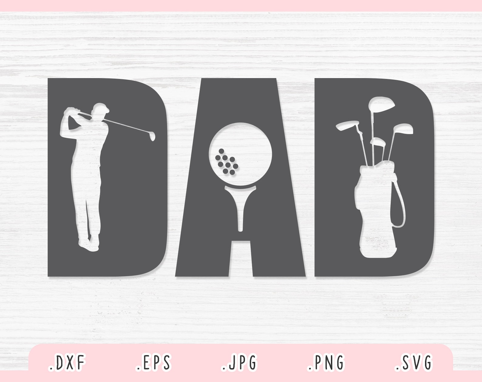 Golfer Dad SVG Dxf Jpg Png Eps Golfer Dad Cut File Cricut - Etsy