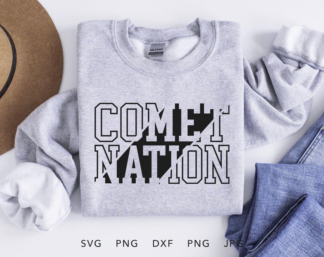 Comet Nation SVG, PNG, Dxf, Jpg, Eps, Comets Shirt Sublimation, Comets School Mascot Cricut ...