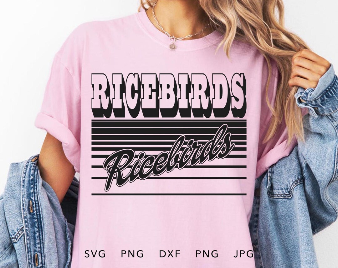 Ricebirds SVG, PNG, Dxf, Jpg, Eps, Retro Ricebirds Game Day Silhouette ...