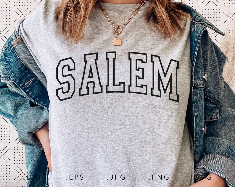 Salem Varsity Letters SVG DXF JPG Png Eps Cricut Silhouette - Etsy