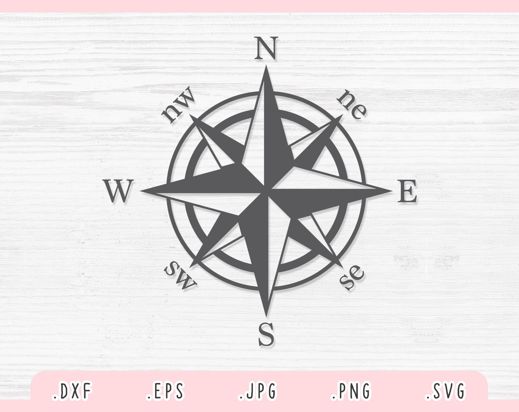 Craft Supplies & Tools Compass Star Clipart Compass Star Png Compass ...