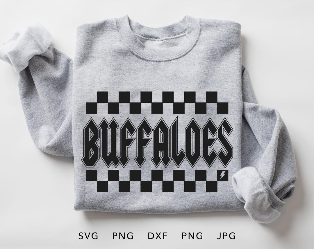 Buffaloes Checkered SVG, PNG, Dxf, Jpg, Eps, Retro Buffaloes Team ...