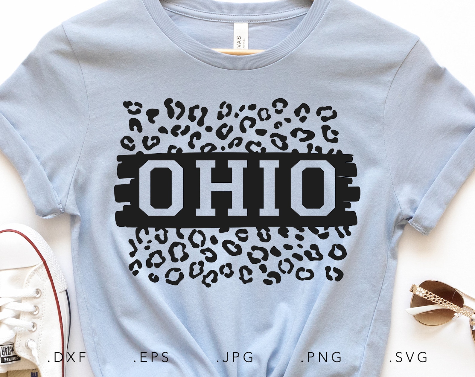 Ohio Leopard Print SVG DXF JPG Png Eps Cricut Silhouette Cut File ...