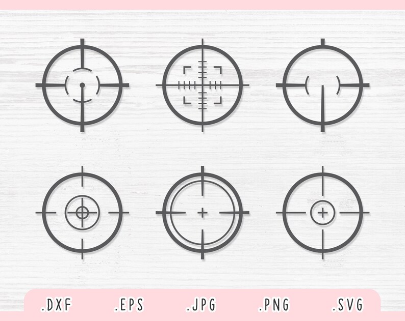 Target Aim SVG Eps DXF Jpg Png Bullseye Cricut Crosshair | Etsy