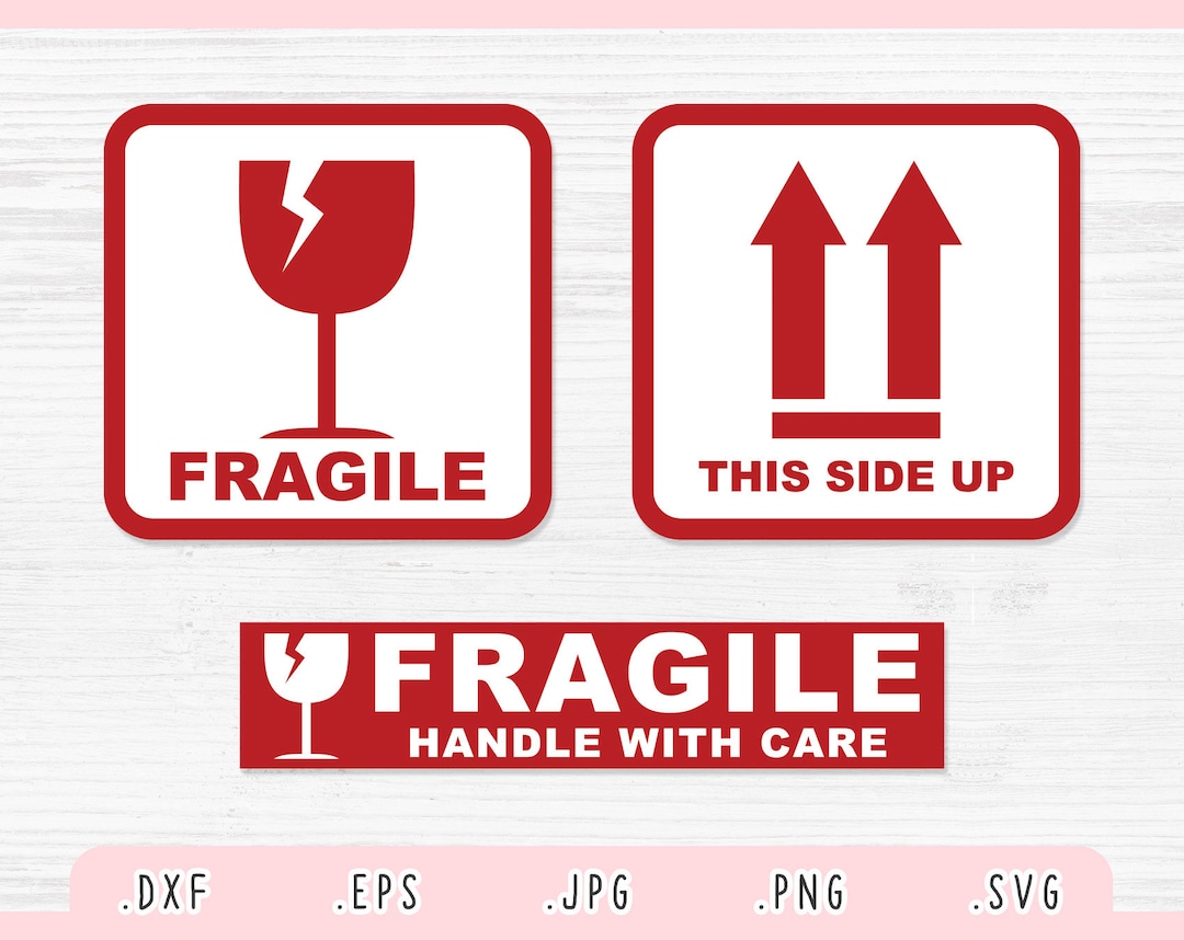 Fragile SVG, Dxf, Jpg, Eps, Png, Fragile Cut File for Cricut and ...