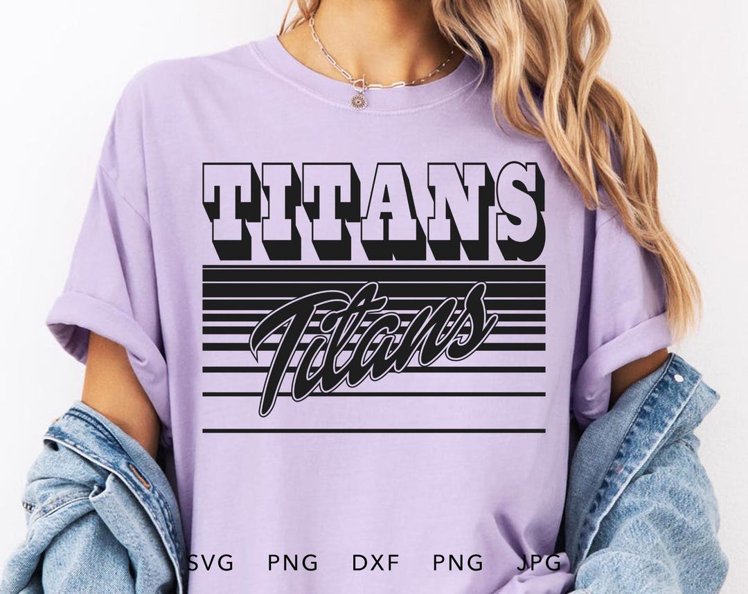 Titans SVG, PNG, Dxf, Jpg, Eps, Retro Titans Game Day Silhouette Cameo ...