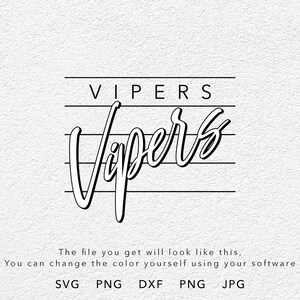 Vipers SVG, PNG, Dxf, Jpg, Eps, Trendy Vipers Sport Shirt Sublimation ...