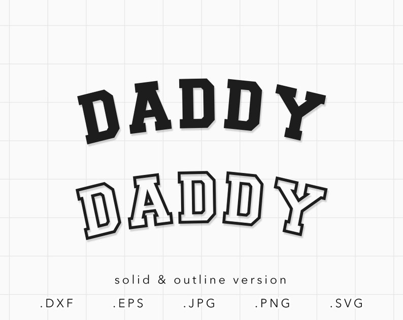 Daddy SVG Dxf Jpg Png Eps Daddy Cut File Cricut - Etsy