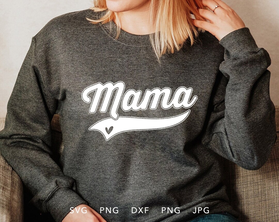Mama SVG, DXF, PNG, Jpg, Eps, Retro Mama Shirt Cut File, Trendy Mother ...