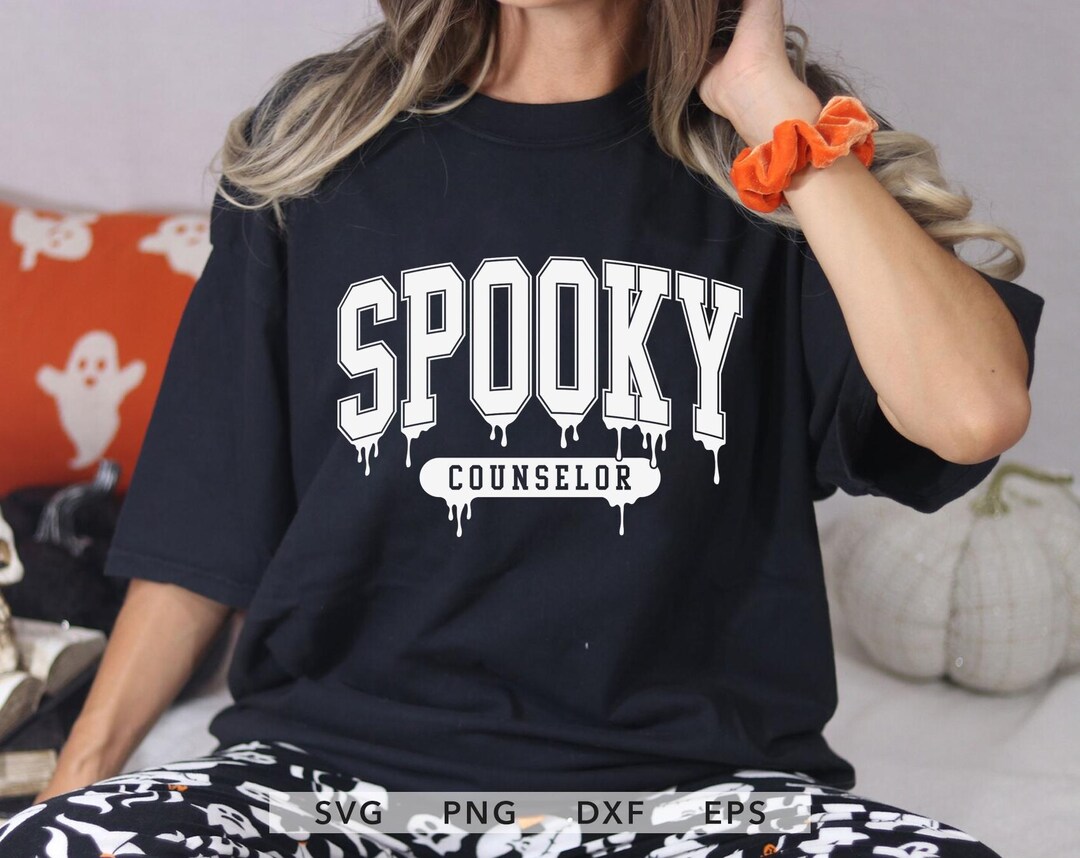 Spooky Counselor SVG, PNG, Dxf, Eps, Scary Halloween Shirt Sublimation ...