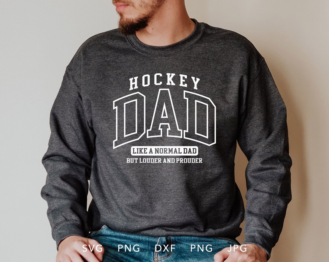 Hockey Dad SVG, DXF, PNG, Jpg, Eps, Arched Varsity Font Hockey Dad ...