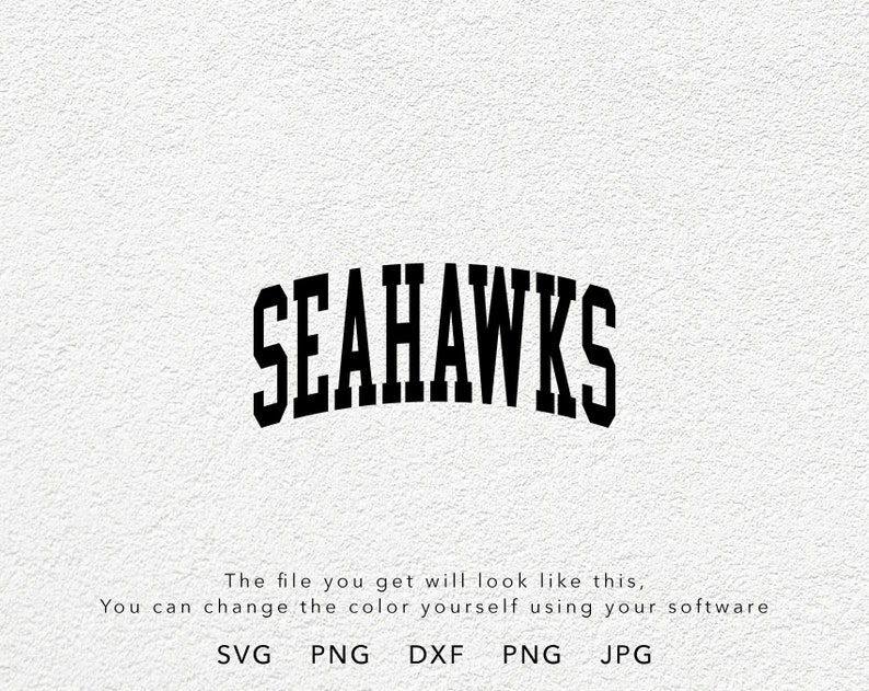 Seahawks SVG, PNG, Dxf, Jpg, Eps, Trendy Seahawks Arched Varsity Shirt ...